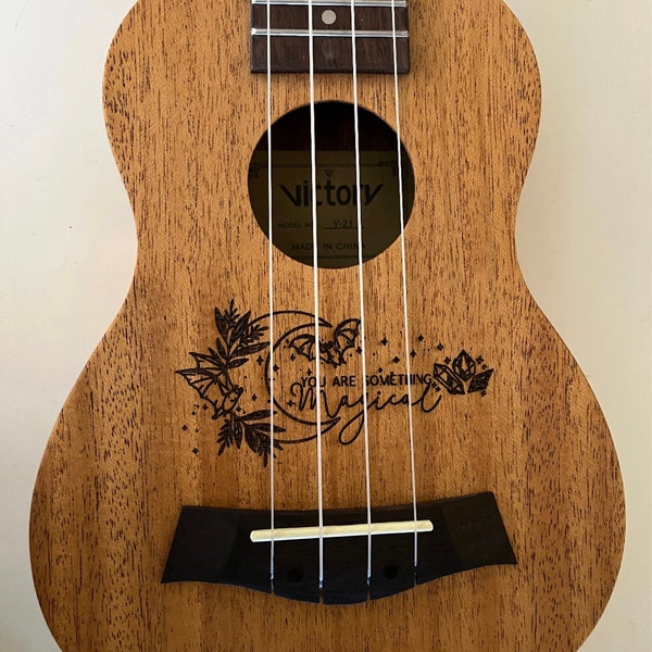 Engraved Folk Art Soprano Ukulele 21” Beginner’s Kit (tiger Tattoo) - Etsy