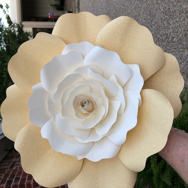 Giant Paper Rose Templates, DIY Large Paper Flowers, Printable PDF ...