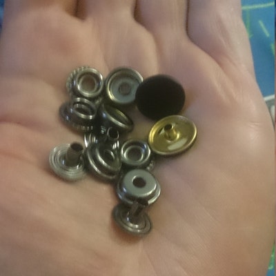 15 Sets Heavy Duty Rivet Poppers Snap Fasteners Press Stud Clothing ...