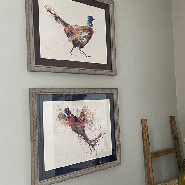 Pheasant Watercolour Painting Print | Abstract Wildlife Wall Art - Etsy