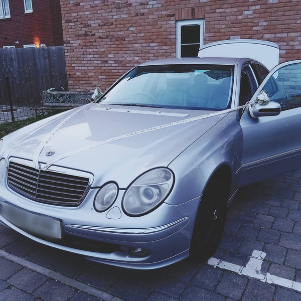 Personalised Wedding Car Ribbon | 6m Printed Car Ribbon Suitable for ...