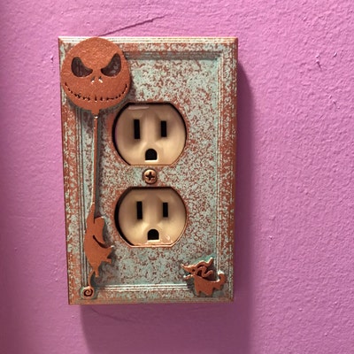 Nightmare Before Christmas Outlet Cover aged - Etsy