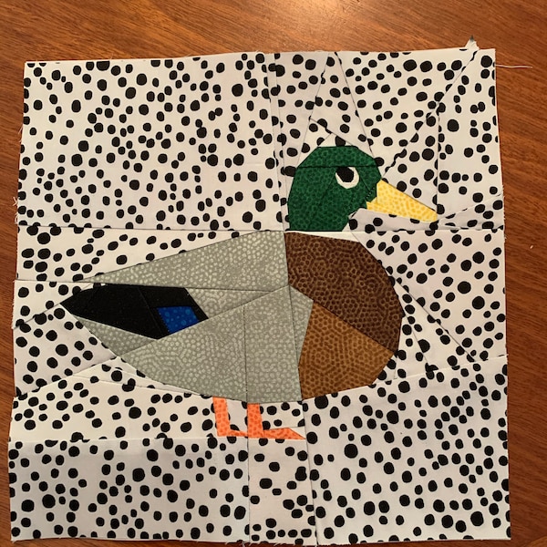 Duck Foundation Paper Piece Quilt Pattern, 12 Inch Quilt Block. - Etsy