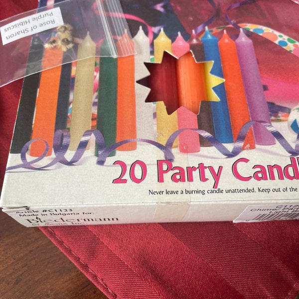 Party Chime Candles Set 10 Colors, 2 Pc Each = 20 Candles - Candle , - Etsy