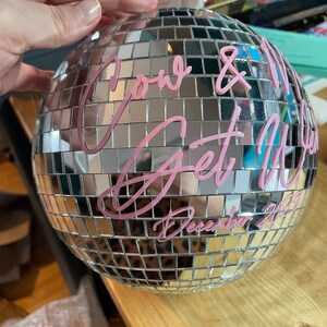Personalised Disco Ball 20cm Party & Wedding Decor Unique Gift for ...