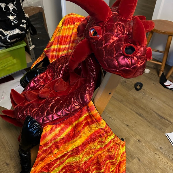 PDF Pattern Hooded Dragon Cloak One Size Fits All Head is a Hat Legs ...