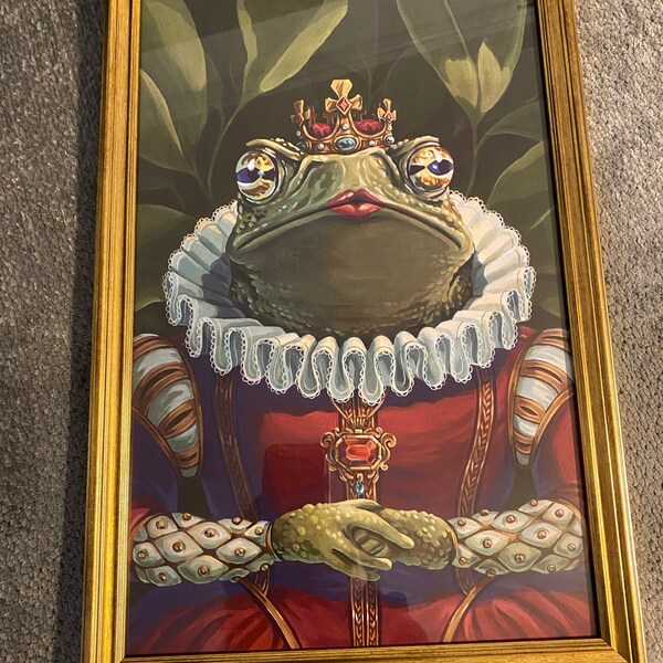 Toad Queen 11x17 11x14 Reproduction Print - Princess Fairy Tale Frog ...