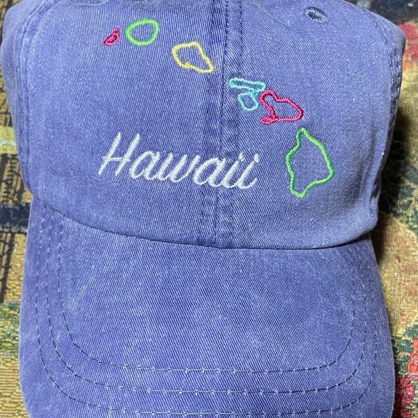 State Hat, Monogrammed Hat, Embroidered Hat, Distressed Hat ...