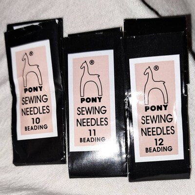 Pearl Needles, Size 10, Size 11, Size 12, 10 Beading 50mm, 25 per ...