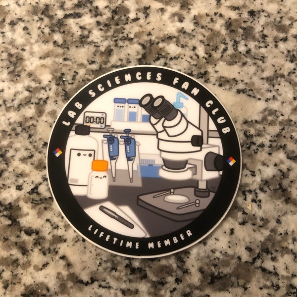 Lab Science Vinyl Sticker, Lab Gift, Cute, Science, Biology, Chemistry ...