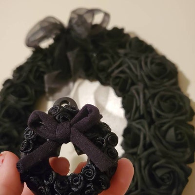 Tiny Black Roses 25/50 Pcs, Mini Satin Roses, Black Roses, Card Making ...