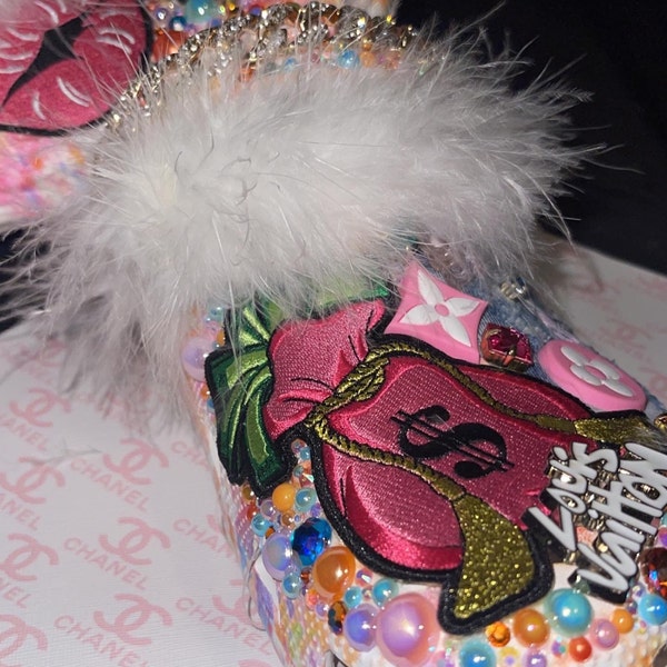 I Get Money Patch 3 1/2 Inch Iron on Patch, Pink Money Bag Patch ...