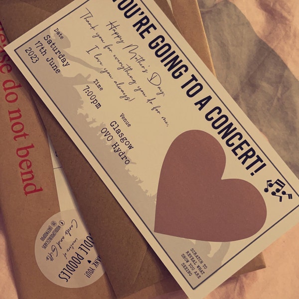 Personalised Surprise Birthday Card | Personalised Surprise Concert ...