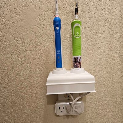 Electric Toothbrush Holder, Oral B, 2 Charging Slots, Organizer, Outlet ...