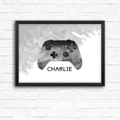 Personalised Xbox One Controller Hex-art Print Wall Art - Etsy