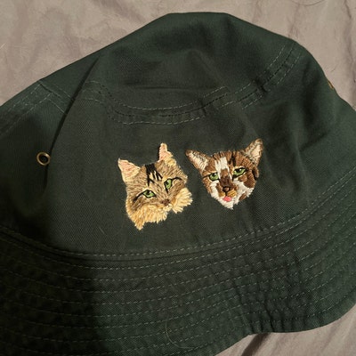 Evergreen Trees With Minimal Design on Hand Embroidered Beanie Hat ...