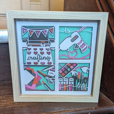 3D Layered Crafting SVG EPS, Create Crafter Shadow Box, Create 3D Svg ...