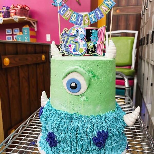 Monsters Inc Bunting Topper With Age Cake Topper- (2 Pc Set) Monsters ...