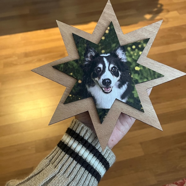 PHOTOGRAPH STAR Family Star Topper Personalized Tree Topper Unique Tree ...