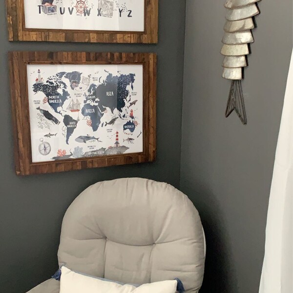 Nautical ABC Poster, Nautical Themed Nursery Art, Learning Letters ...