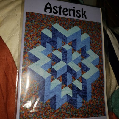 Asterisk. Quilt Pattern by the Quilter's Clinic, 3-D Illusion Quilt ...