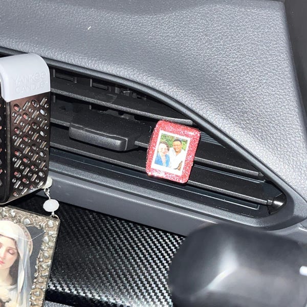 Mini Personalized Resin Photo Car Vent Clip, Anniversary/couples Gift ...