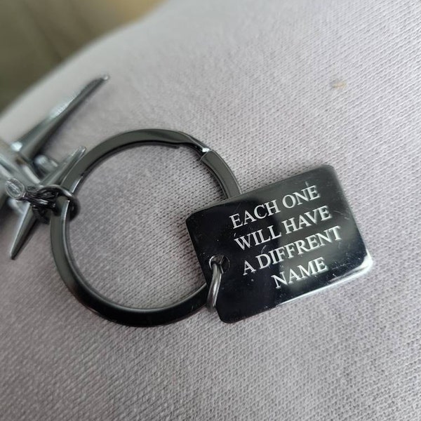 Persoanlized Airplane Key Chain, Creative Aircraft Twin-engine Gift ...