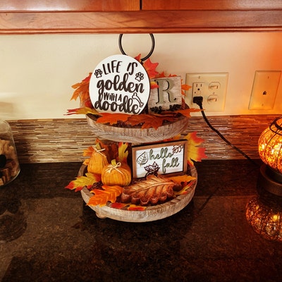 Hello Fall Sign, Fall Decor, 3d Sign, Fall Tiered Tray Decor, Fall ...