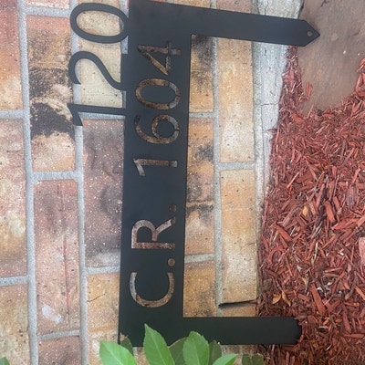Lawn Address Monogram Metal Sign Custom Address Sign Address - Etsy