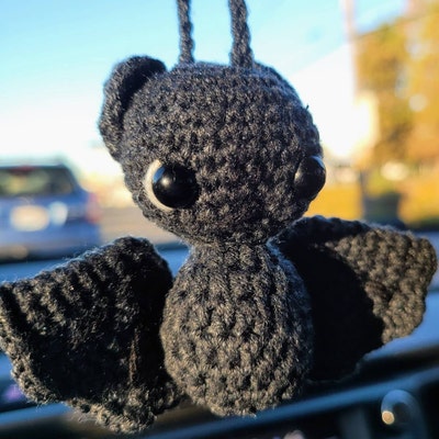 Goth Car Accessory Bat Plush Rear View Mirror Accessory for Women, Men ...