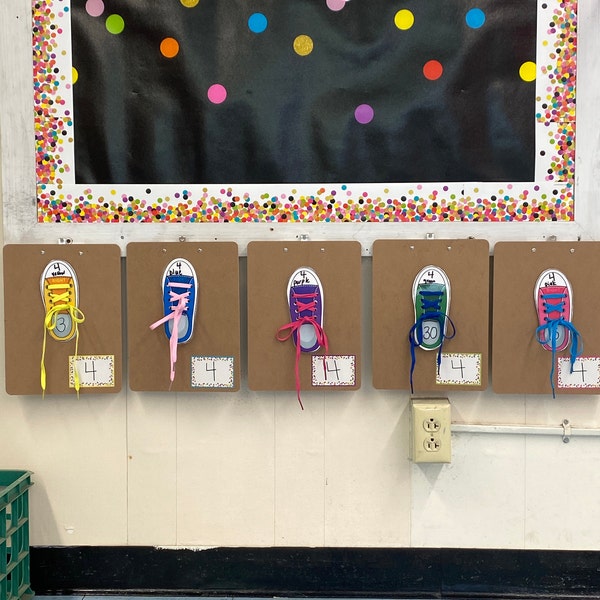 Learn to Tie Shoes Printable Shoe Tying Practice Card Shoelaces Kid's ...