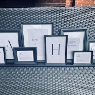 Letter H Wall Decor, Letter H Print, Letter H Real Foil Gold Poster ...