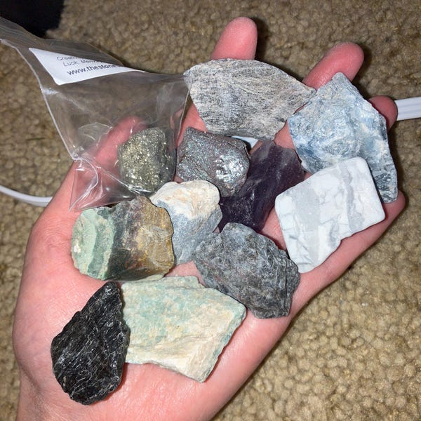 Raw Assorted Crystals & Stones, Craft Collection Mixed Rough Crystals ...
