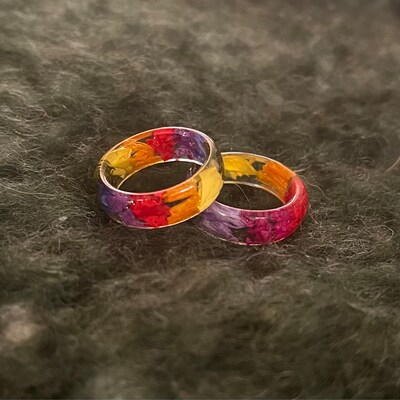 Aroace Ring Aroace Pride Ring Aroace Jewelry Aroace Sunset Pride Resin ...
