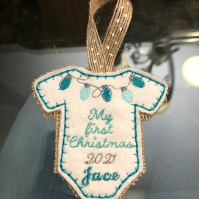 Machine Embroidery Design My First Christmas Decoration 4x4 Machine ...