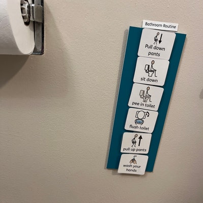 Toilet Sequence Card, Visual Cues Potty Training, Visual Support and ...