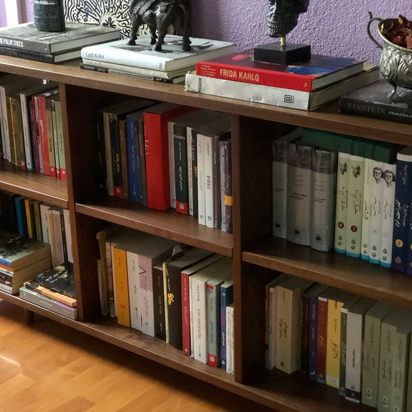 Solid Walnut Record Vinyl Storage Unit or End Table Bookcase Mid ...