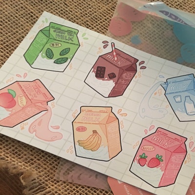 Milk Vinyl A6 Sticker Sheet - Etsy