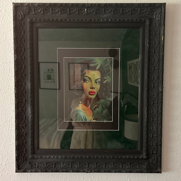 Blue Kitsch Lady 12 Art Print Inspired by Vladimir Tretchikoff, Mid ...