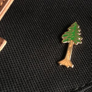 Redwood Enamel Pin, Hard Enamel Pin, Brooch, Gold Pin, Lapel Pin, Tree ...