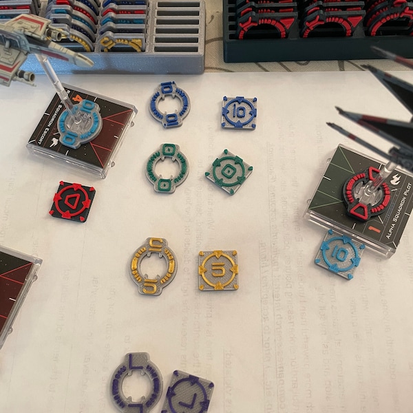 X-wing Ship Base Id's, Arc Indicator, and Target Locks Tokens - Etsy