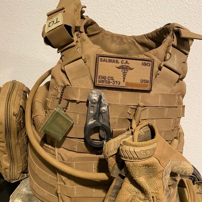 Leather Plate Carrier Flak Patch 2.25 X 4 Embroidered Patch on Hand ...