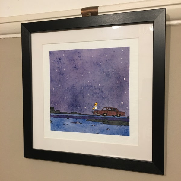 The Simpsons Mother Simpson Watercolour Print, Scenic Simpsons, Homer ...