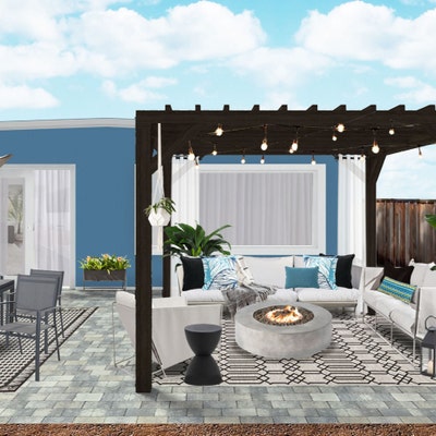 3D Rendering Patio Decorating Patio Online Interior Design Contemporary ...