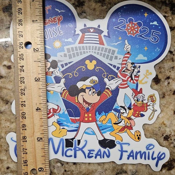 Personalized Mickey and Friends Disney Pirate Magnet, Disney Cruise ...