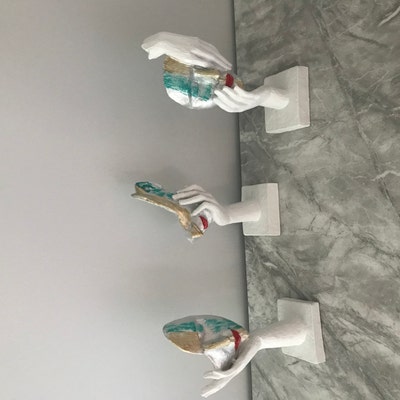 Abstract Unique Set Sculpture,hand Signs Woman Figure Face Statue.no ...