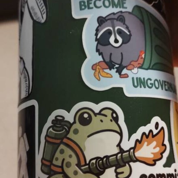 Commit Arson Cute Frog Sticker | Laptop Sticker | Water Bottle Sticker | Journal Sticker | Vinyl ...