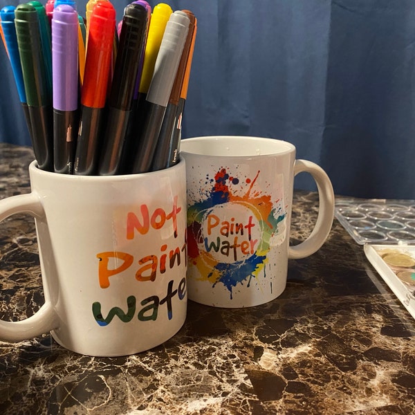 Paint Water and Not Paint Water Coffee Mug Set | Gifts for Painters ...