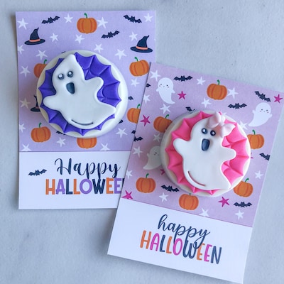 Happy Halloween Cookie Card, 3.5x5 Mini Cookie Card, 5x7 Cookie Card ...