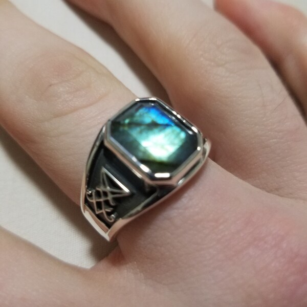 Sigil of Lucifer Ring,labadorite Ring,lucifer Series Sterling Silver ...